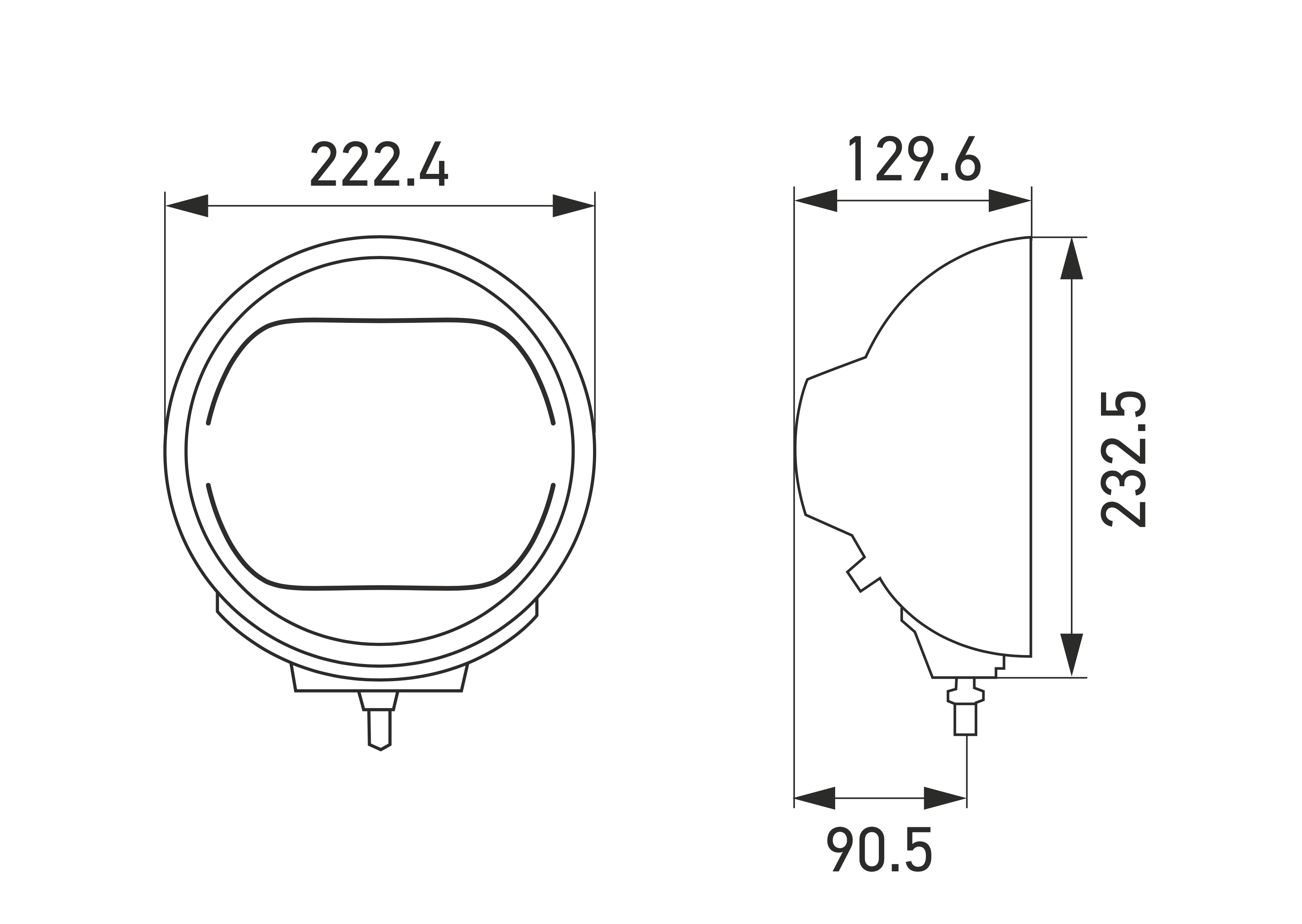 HELLA / 1F8016560011 - фара дальнего света светодиодная Luminator LED ...